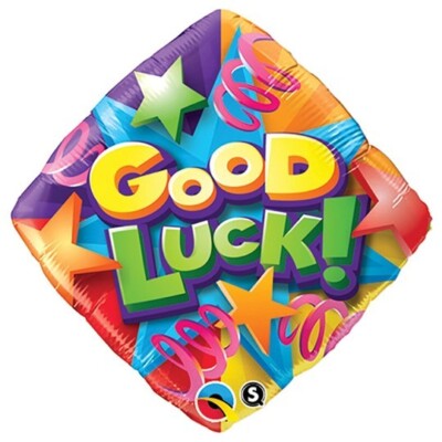 18" Good Luck Stars & Streamers Foil Balloon - Qualatex Party Supply ...
