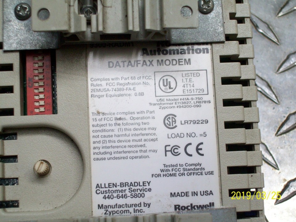 ROCKWELL AUTOMATION DATA/FAX MODEM , 9300-RADM1 | eBay