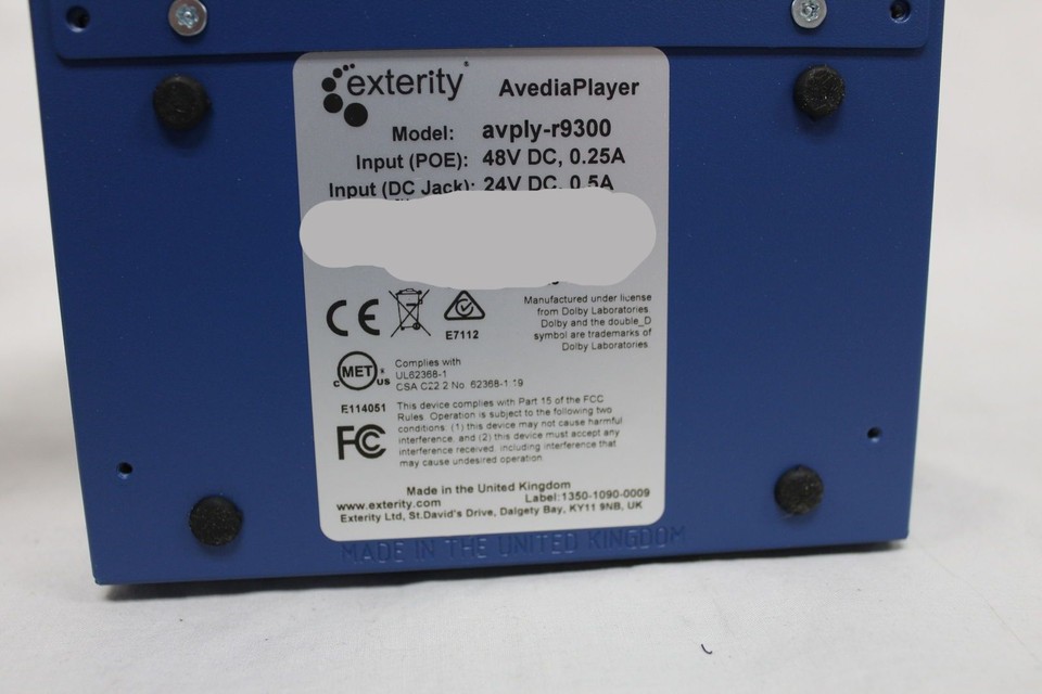 Exterity AvediaPlayer Media Player - Blue | eBay