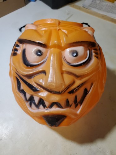 1960s Blow Mold Topstone Halloween Candy Bucket Pail Devil Monster ...