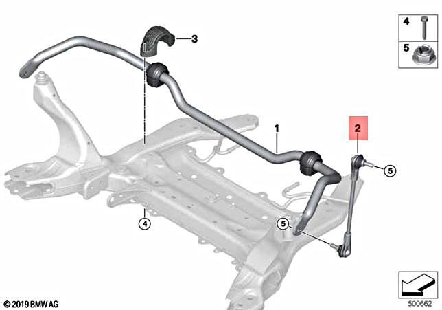 Genuine BMW F45 F46 Active Tourer Front Swing Support OEM 31306862864 ...