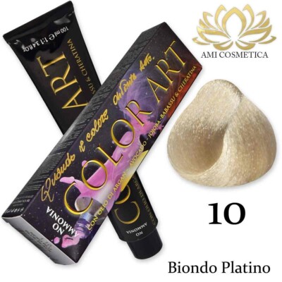 Color Art 10 Biondo Platino 100ml Senza Ammoniaca con Olio Argan e ...