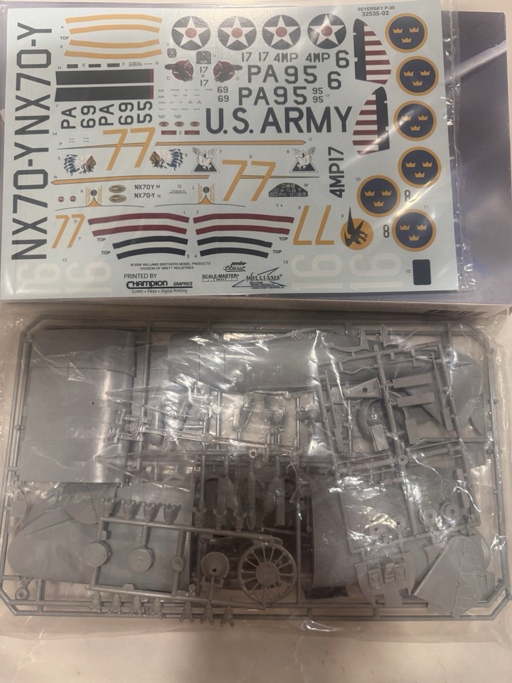 WILLIAMS BROS. 1/32 SEVERSKY P-35 USAAC/AIR RACER #0050-32535-01 -FREE ...