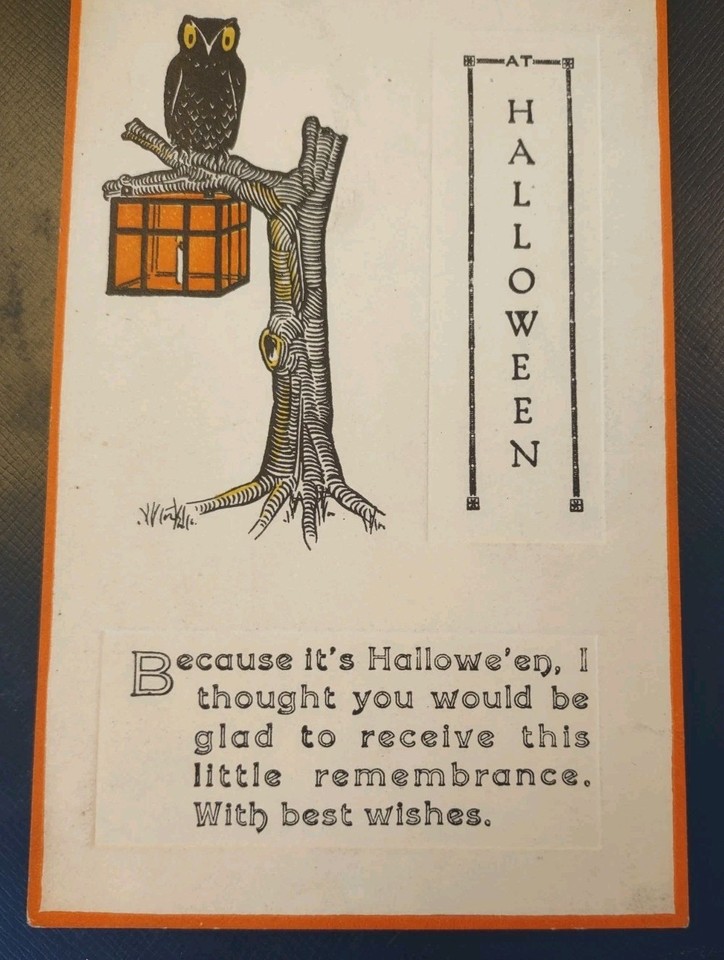 Antique Fairman The Pink of Perfection Series 402 Halloween Postcard ...