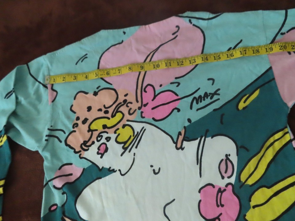 Vintage Peter Max Neo Double-Sided 3/4 Sleeve Shirt 1987 NeoMax Women's ...