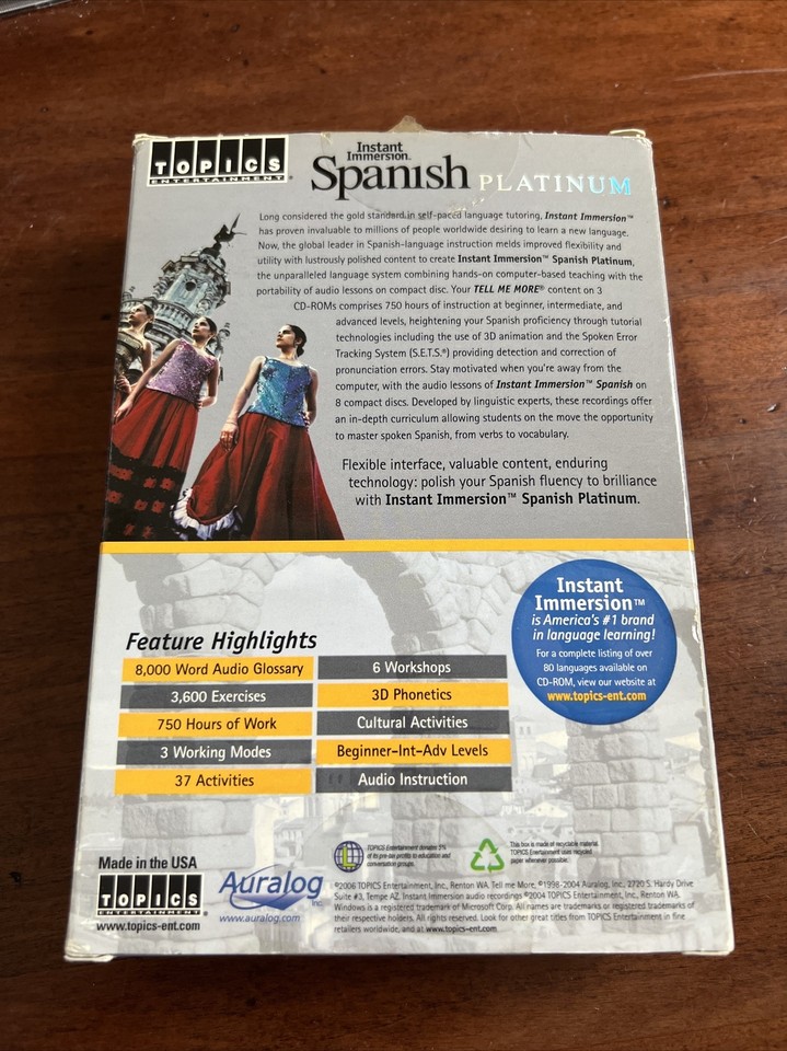 Spanish Platinum Ed 11 CD Set - Instant Immersion (Topics Entertainment ...