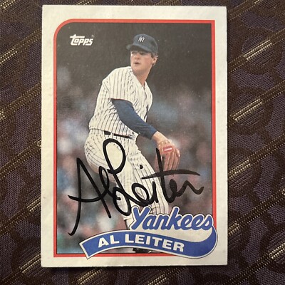 Al Leiter autographed baseball card (New York Yankees) 1989 Topps #659 ...
