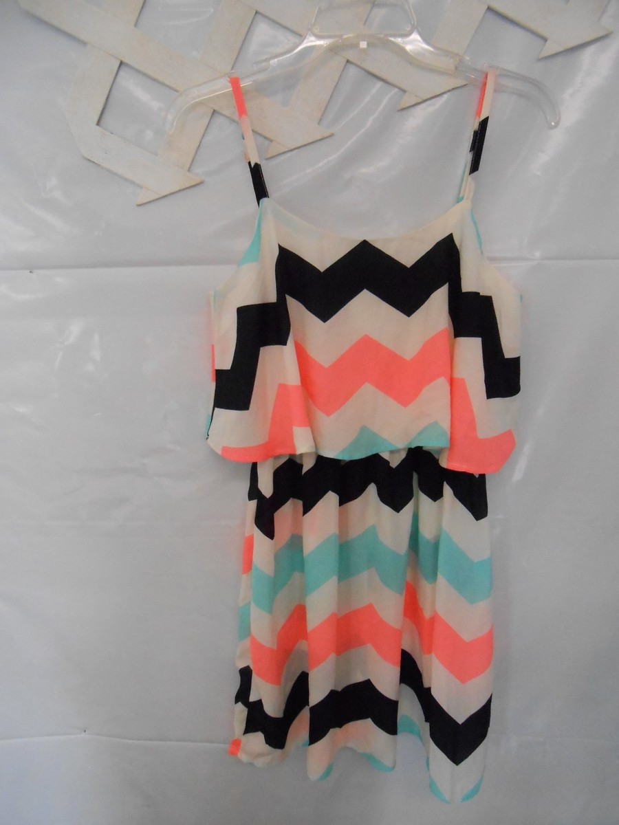 Light Blue Chevron Dress