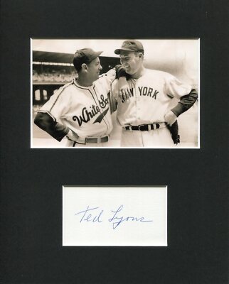Ted Lyons Chicago White Sox HOF Signed Autograph Photo Display W/ Red ...