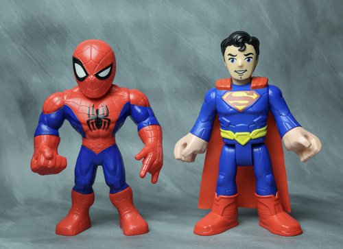 Spider Man Playskool Marvel Mega Mighty and Imaginext Superman 10 ...