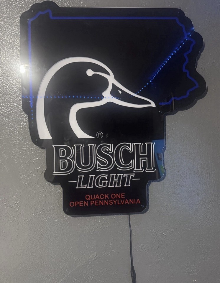 Busch Light “Quack One Open Pennsylvania” Neon Led Light Sign | eBay