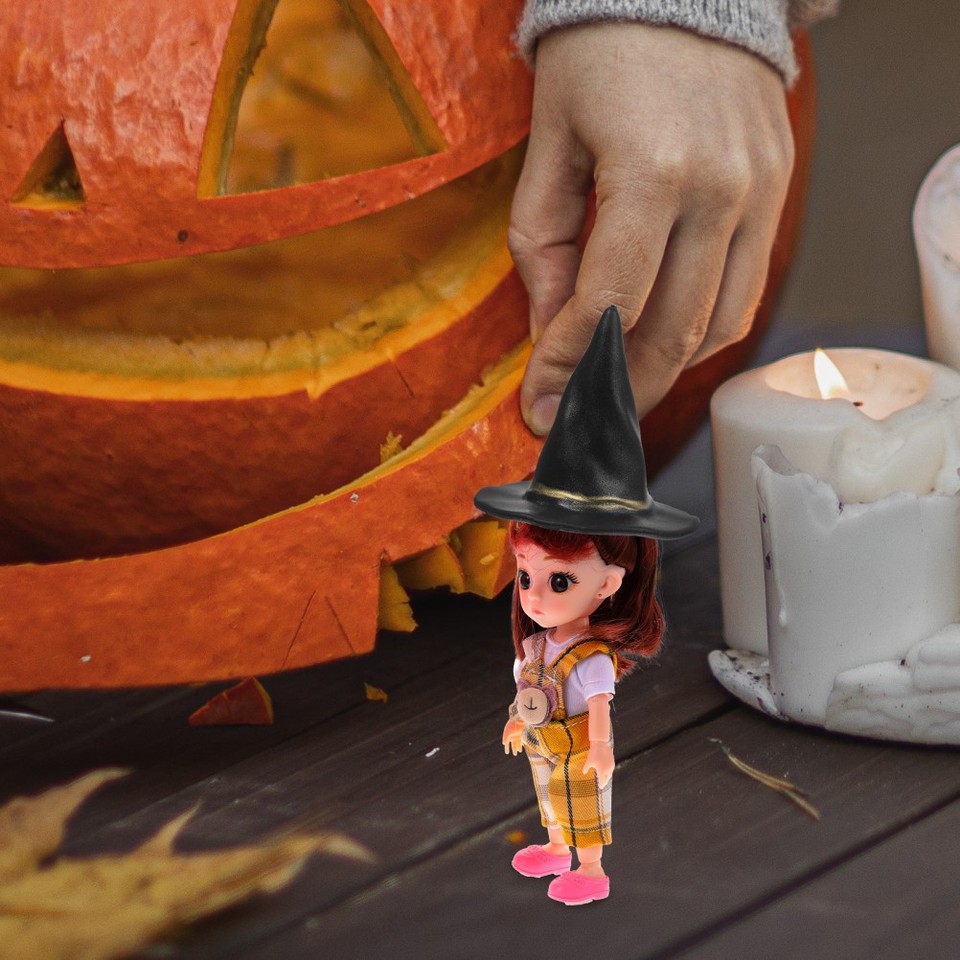 10 Pcs Crafts Props Halloween Accessories Mini Decorations Wizard Hat ...