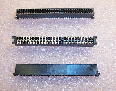 QTY (5) 179815-2 100 POSITION 200 PIN SMD EDGE CARD CONNECTORS 2mm .6mm ...