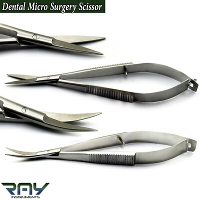 Dental Micro Surgery Noyes Scissor Straight & Curved Surgical ...