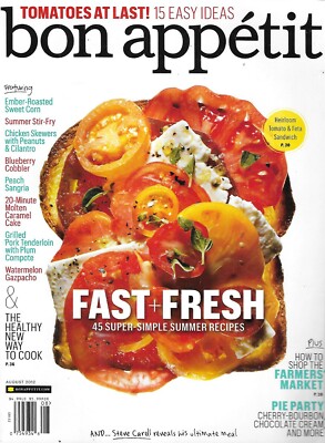 Bon Appetit Magazine Summer Recipes Stir Fry Blueberry Cobbler Tomatoes ...