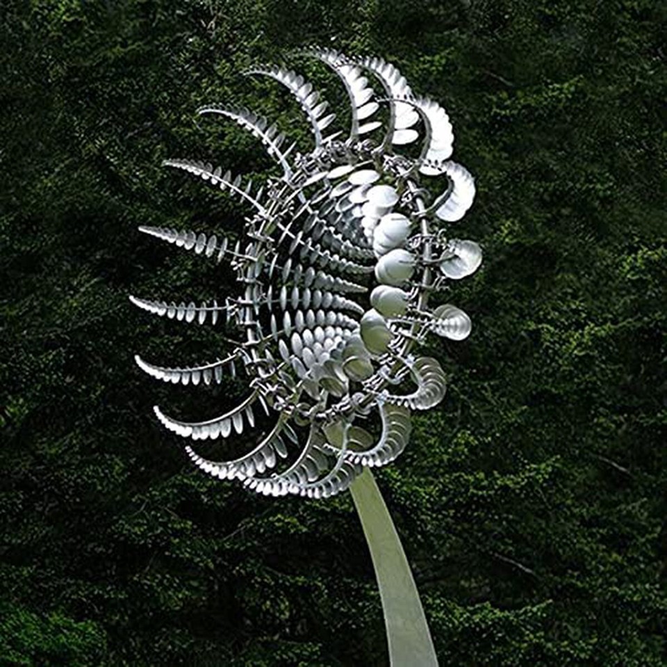 Unique and Magical Metal Windmill - Sculptures Move The Wind Lawn Wind ...