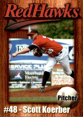 2008 Fargo-Moorhead RedHawks Team Issue #12 Scott Koerber Harper Woods ...
