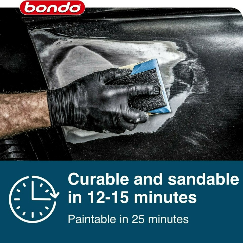 Bondo Glass,Short Strand Reinforced Fiberglass Filler,Stage 2,1.37lbs,w ...