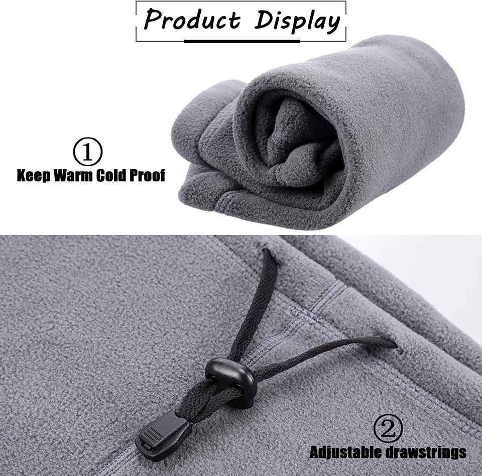Winter Fleece Neck Warmer Gaiter Balaclava Ski Face Mask Scarf ...