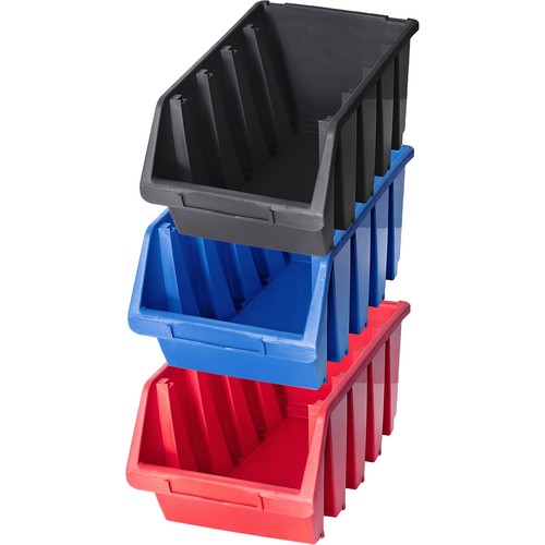 TOOL ORGANISER BIN PLASTIC KIT STORAGE WALL UNIT PARTS BINS SHELVING ...