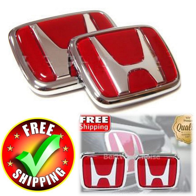 RED Honda Emblem JDM Style Type R Civic Acura Integra RSX Accord Logo ...