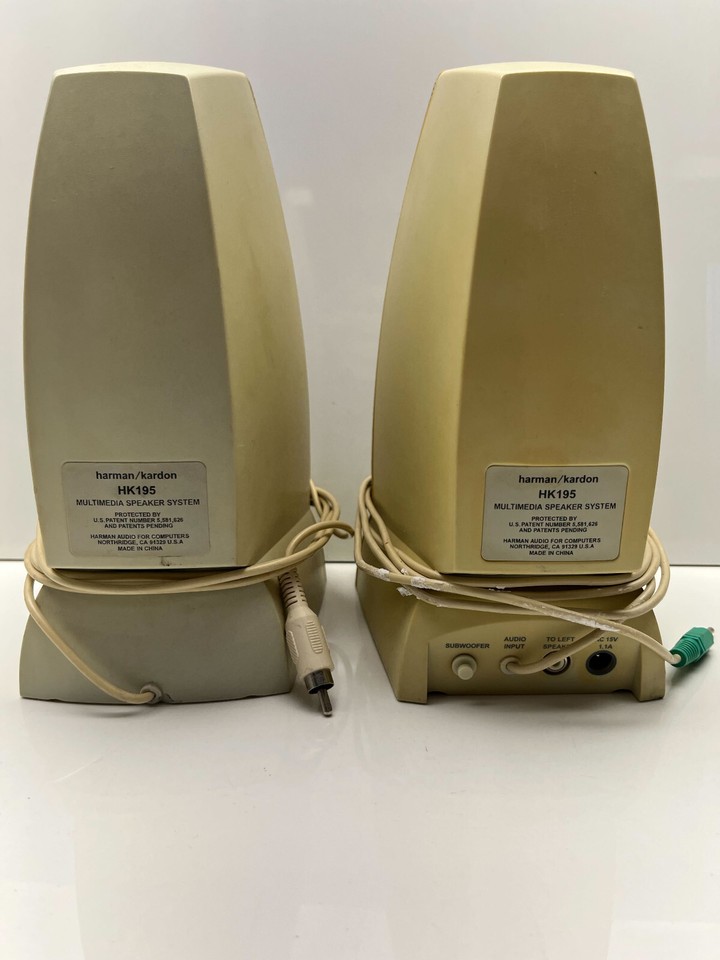 Vintage harman/kardon HK195 Stereo Computer Speakers | eBay