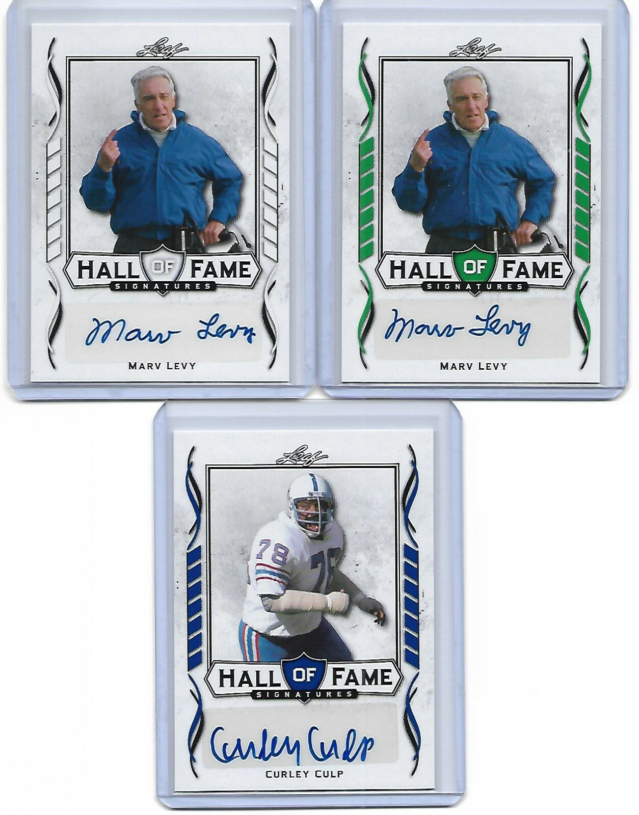 Marv Levy Curly Culp 2021 Leaf Hall Fame Auto HOF Autograph Signature ...