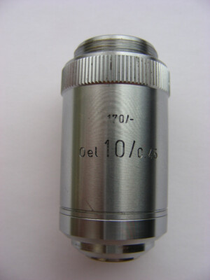 Leitz Leica 10x/0.45 Oel. 170/- Immersive Microscope Objective | eBay