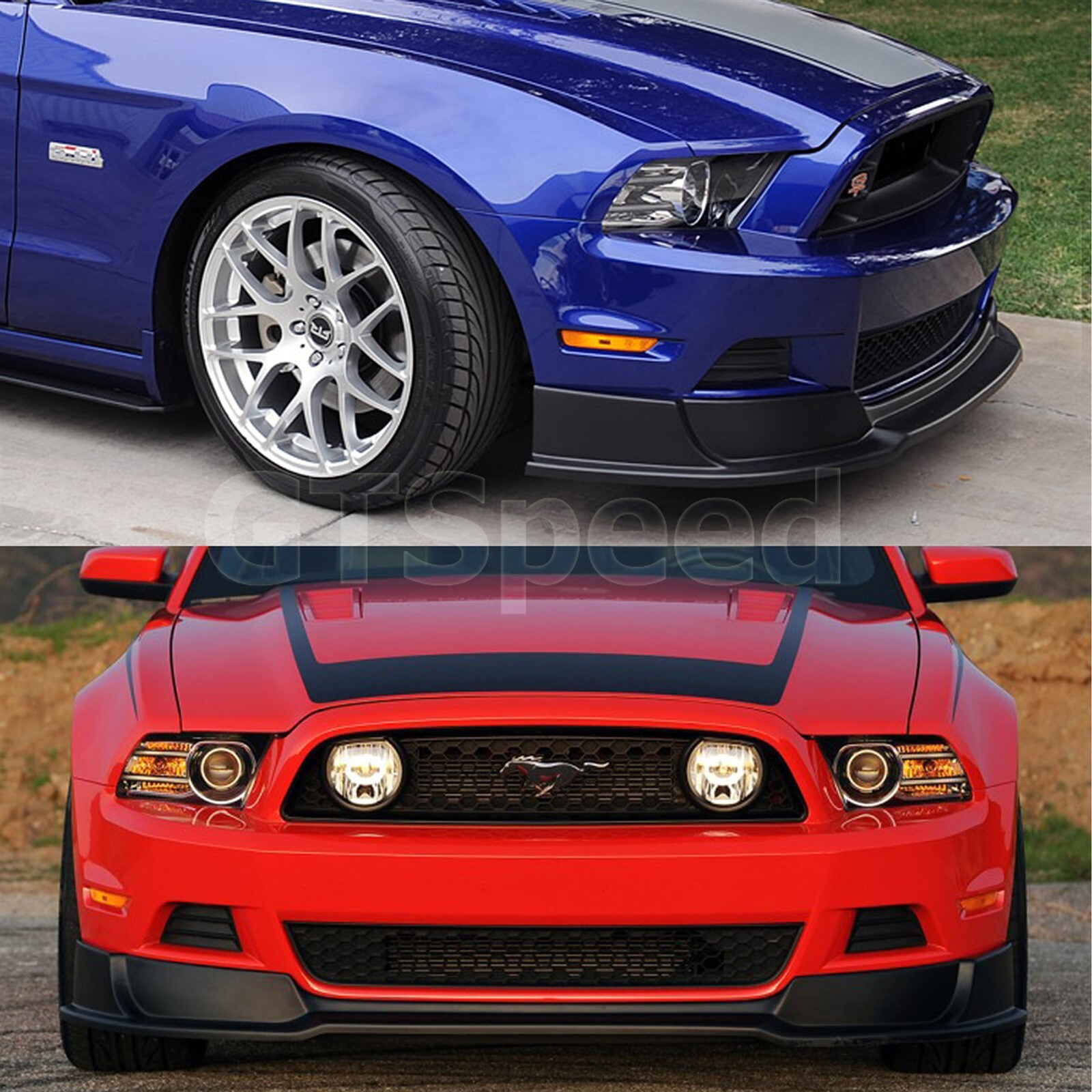 [SASA] Made for 2013-2014 Ford Mustang V6 V8 GT RTR PU Front Bumper Lip ...