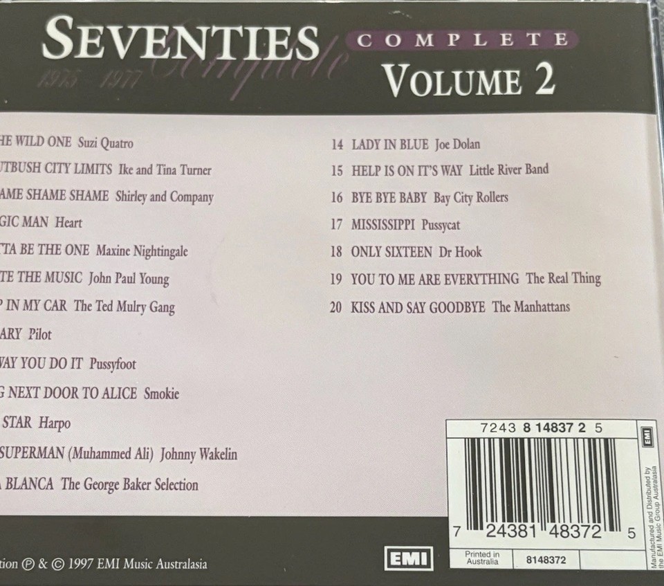 Seventies Complete : Volume 2 1975-1977 Various Artists CD | eBay Australia