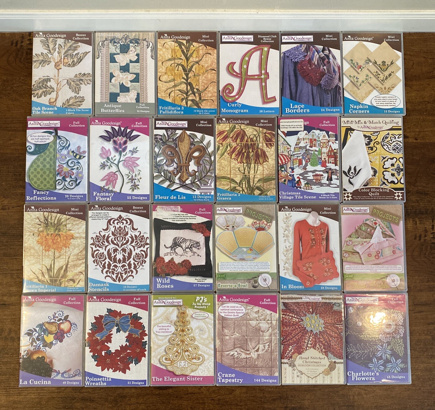 Anita Goodesign Machine Embroidery CDs Lot Of 24 Quilter Holiday Floral ...