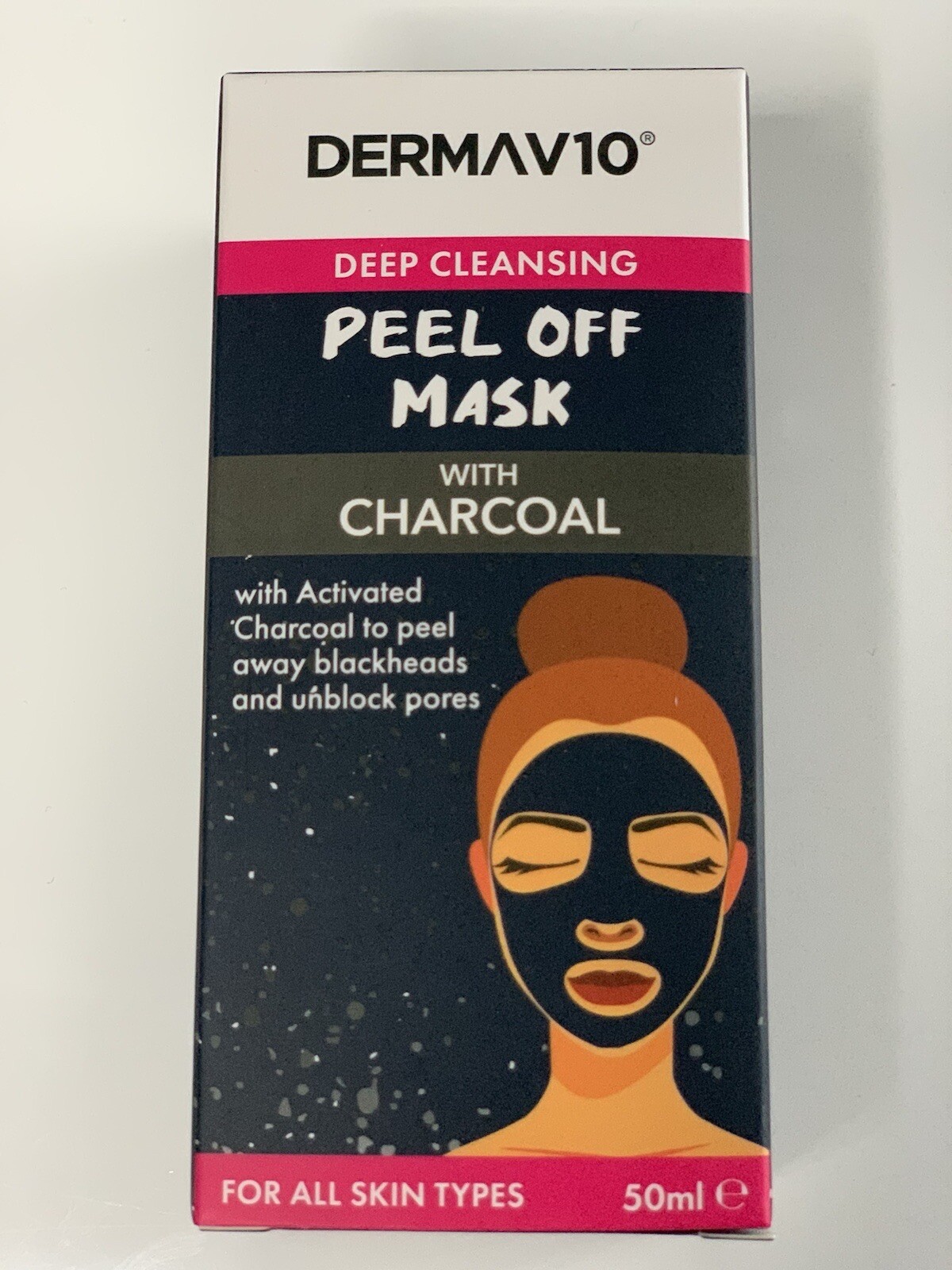 2 X Derma V10 Deep Cleansing Peel off Charcoal Mask 50ml for sale ...