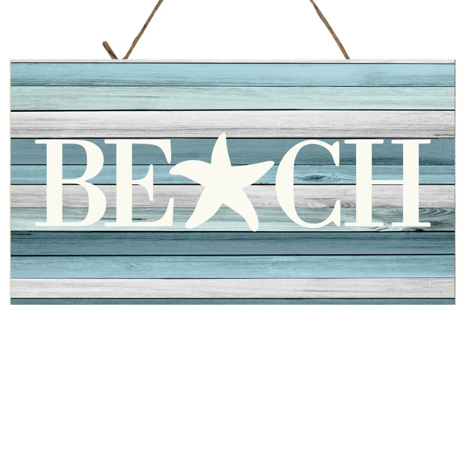Beach Starfish Coastal Printed Handmade Sign | eBay
