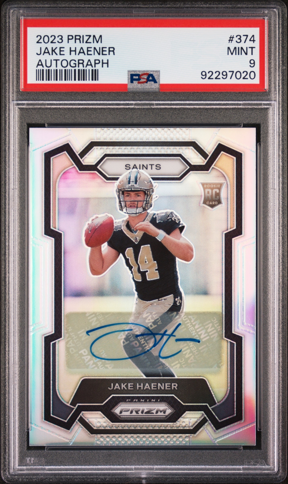 Jake Haener 2023 Panini Prizm #374 Rookie Autograph PSA 9 | eBay