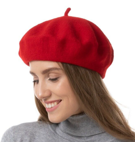 Red Wool Beret Hat Autumn Hats French Winter Cute Fashion Hat | eBay