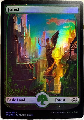 MTG Forest 280 Foil Basic Land SNC Streets of New Capenna MTG | eBay