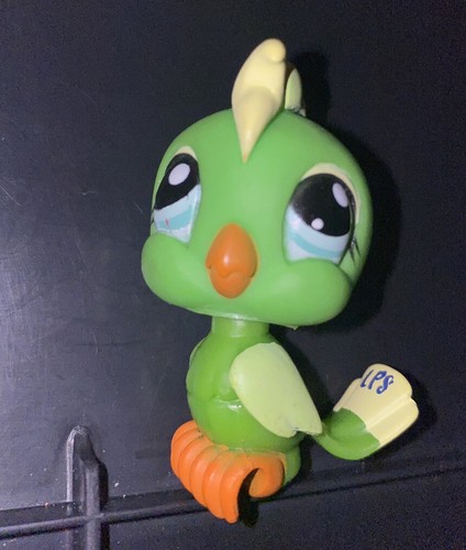 LPS Littlest Pet Shop Green Cockatoo Parrot Bird Blue Eyes # 1369 ...