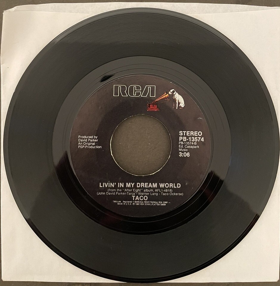 Taco- Puttin On The Ritz/Livin' In My Dream World (RCA 13574)- 7" Vinyl ...