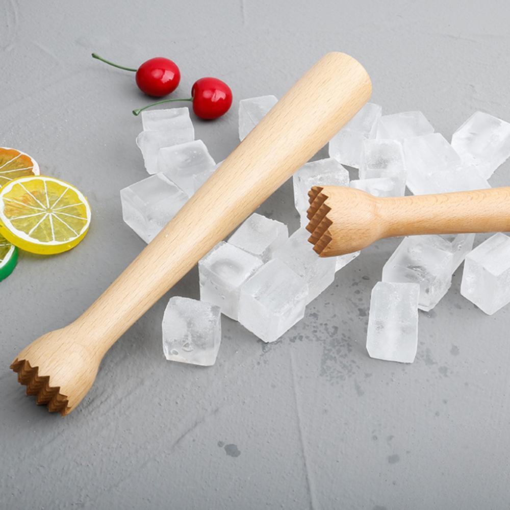 Bar Tool Wooden Cocktail Mixer Mojito Muddler Stirrer Ice Crusher ...