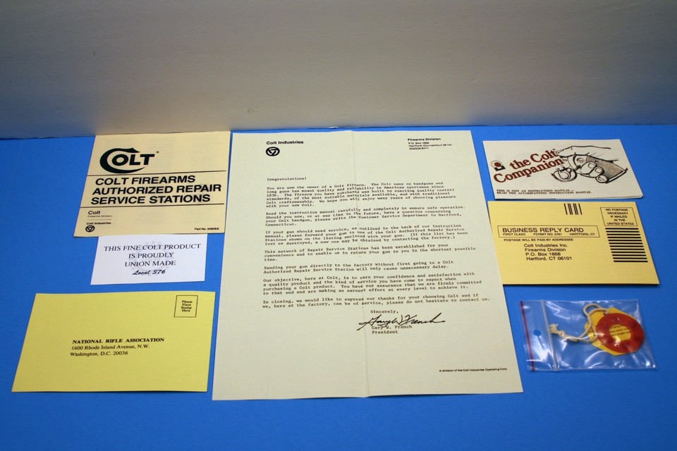 Colt Python Factory Pistol Blue Plastic Case COMPLETE w/EXTRAS! | eBay