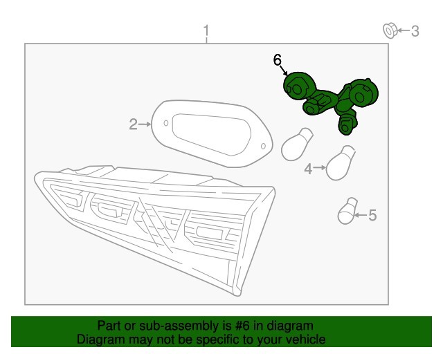 NEW OEM Back Up Light Socket & Wiring 92490D3000 for Hyundai Tucsosn ...