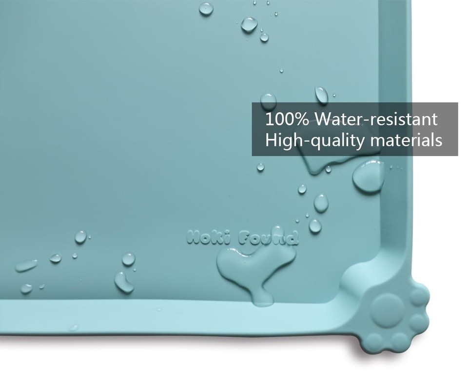 Hoki Found L Silicone Non Slip Pet Food Tray - Dog 22” x 14”, Light ...