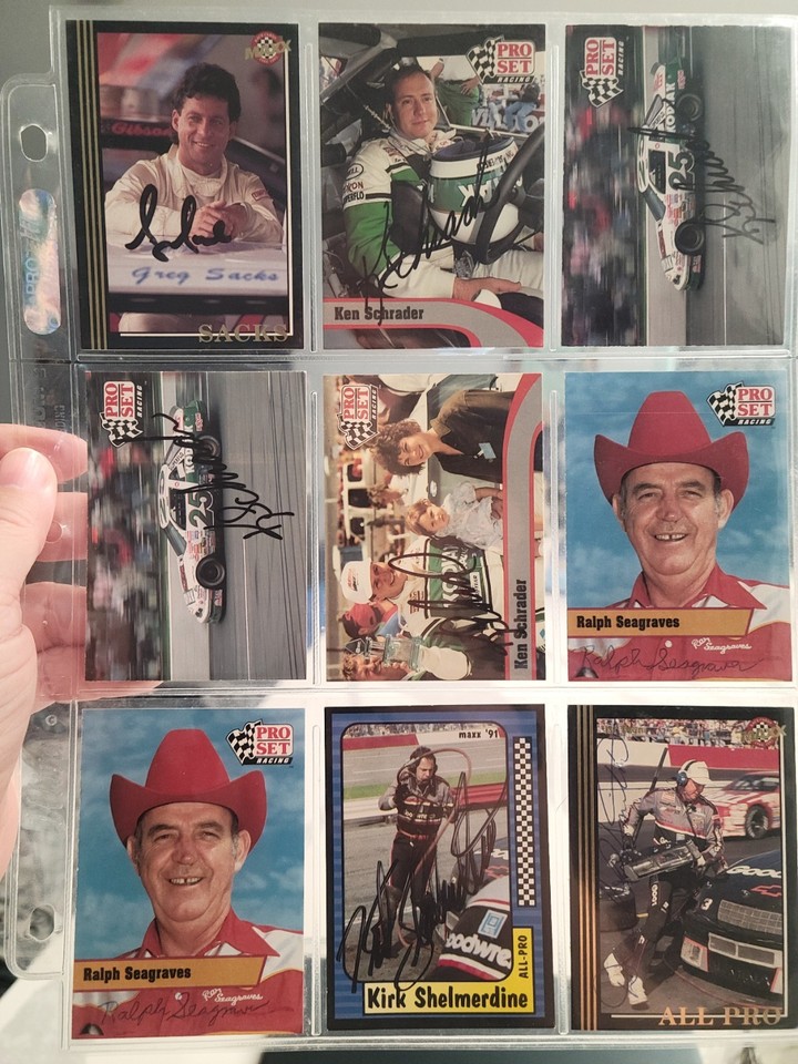 Mixed NASCAR Drivers & Team Autographed Cards Lot Of 144 | eBay