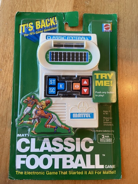 Mattel Classic Football Electronic Handheld Game Vintage 2000 for sale ...