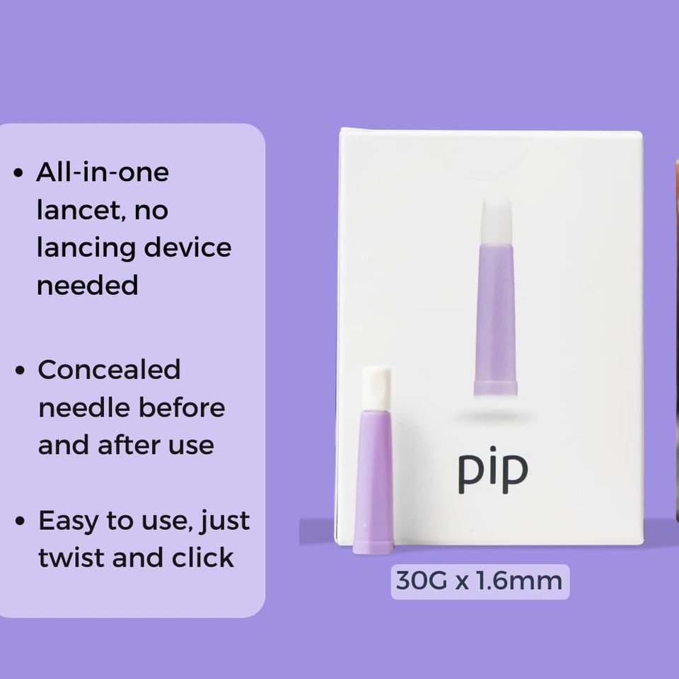 100 Count All in One Preloaded Lancets Easy to Use Blood Sugar Testing ...
