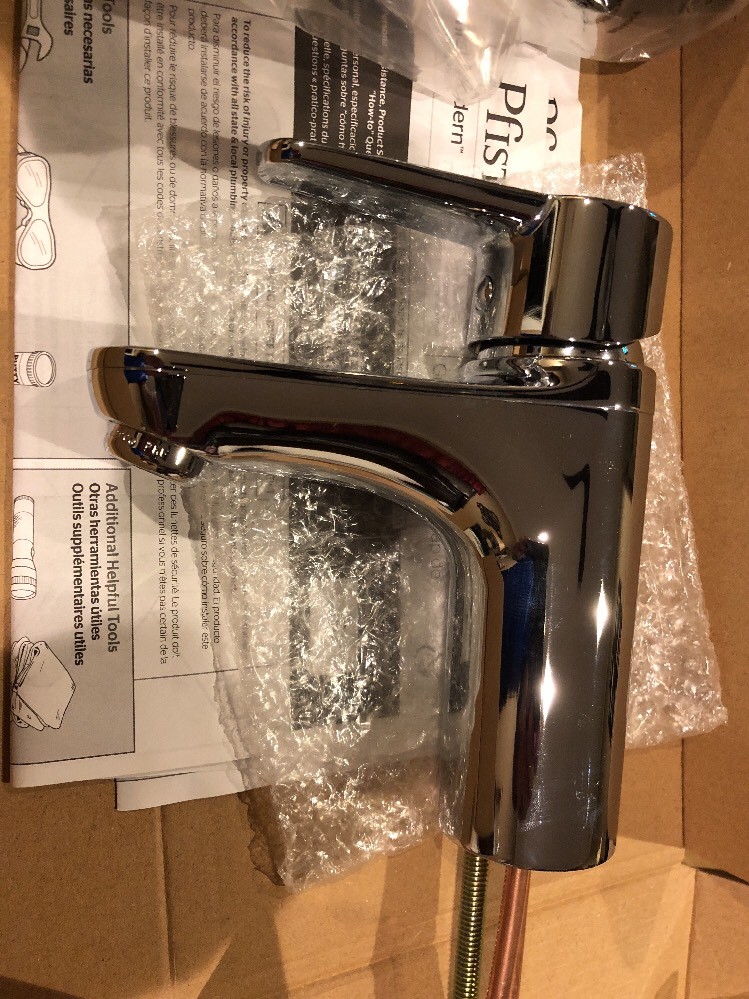 Pfister Pfirst Modern Single Hole Single-Handle Bathroom Faucet in ...