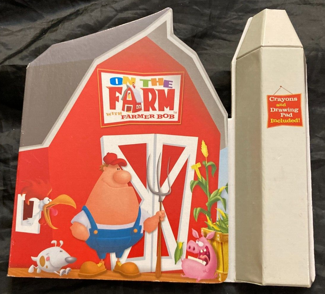 On the Farm with Farmer Bob Book with Crayons and Drawing Pad NWT 9781591452249| eBay