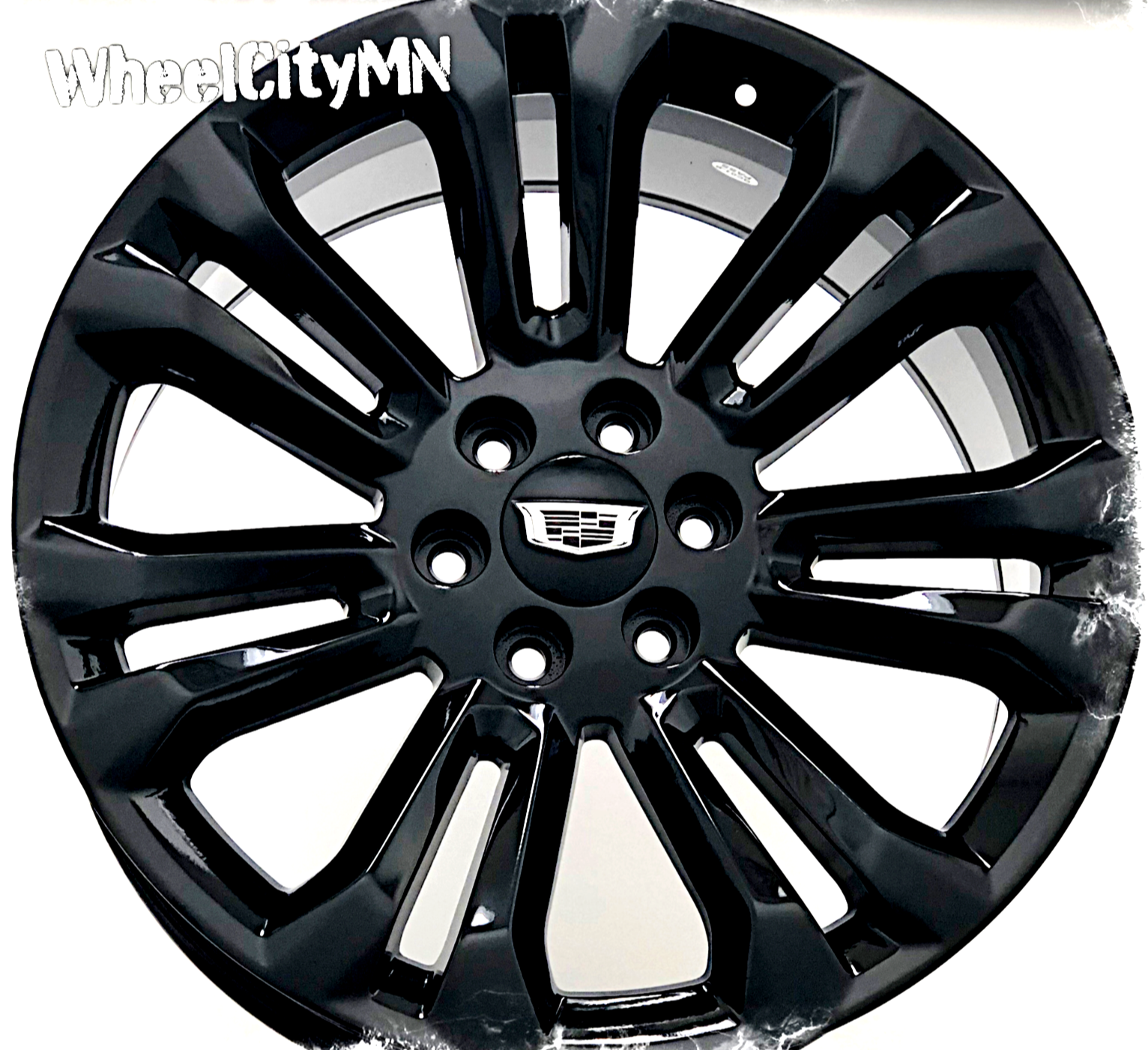 24" gloss black OE 5666 replica SES wheels fits 2021 Cadillac Escalade ...