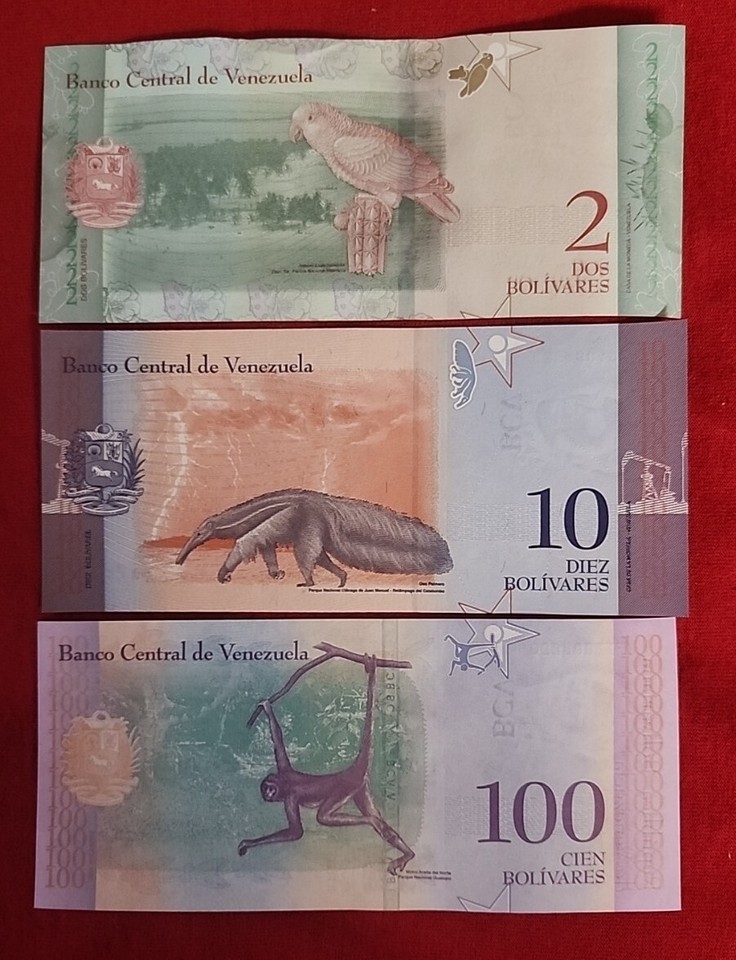 3 PCS UNC Banknotes Lot. Venezuela Paper Money Currency Set. Venezuelan ...