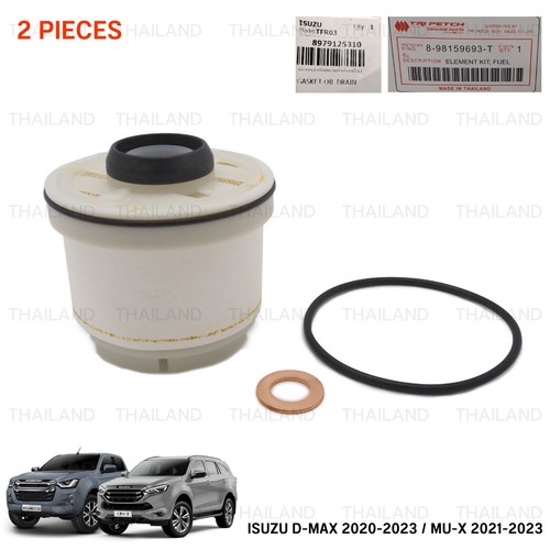 For Isuzu D-Max Mu-X SUV 2020 - '23 Ring Set Fuel Filter kit 8-98159693 ...
